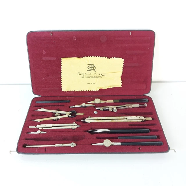 VINTAGE TECHNICAL DRAFTING Compass Tool set Richter Kopernikus XI ...