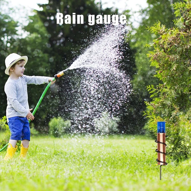 SPIRAL LAWN RAIN Gauge Copper Floating Rain Meter for Outdoor Garden ...