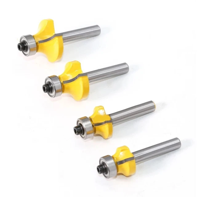 PUNTA ROUTER ROTONDA 6 mm angolo gambo resistente con cuscinetto per ...