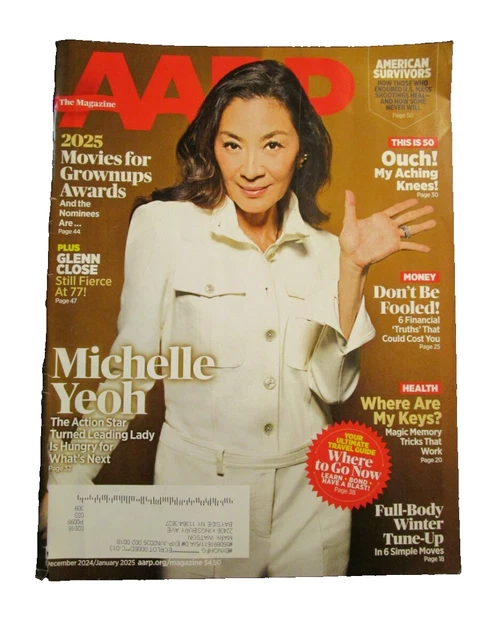AARP MAGAZINE DECEMBER 2024 January 2025 Michelle Yeoh £8.89 - PicClick UK