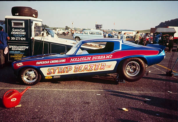 MALCOLM DURHAM'S CHEVROLET Camaro Drag Car 1971 Motor Racing Old Photo ...