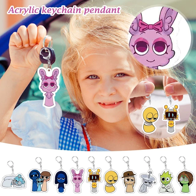 SPRUNKI ACRYLIC KEYCHAIN Simon Oren Winda Sprunki Character Keychain ...