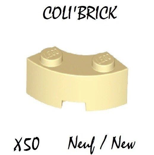 LEGO 85080 - 50x Briques / brick round Corner 2x2 - Beige / Tan - NEW ...