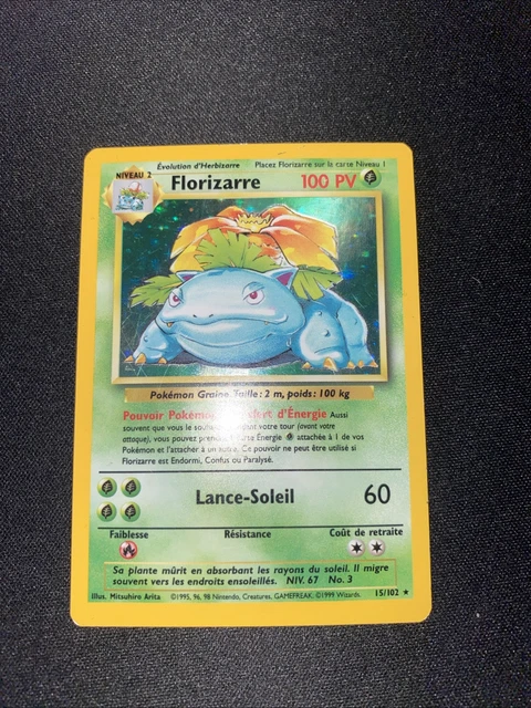 CARTE POKEMON FLORIZARRE Holo 15/102 Rare FR EUR 30,00 - PicClick DE