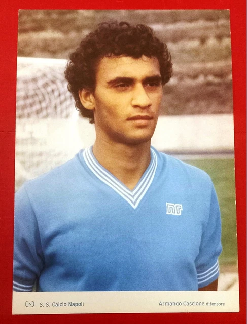 CARTOLINA UFFICIALE CALCIO NAPOLI 1980/81 ARMANDO CASCIONE 21x15cm EUR ...