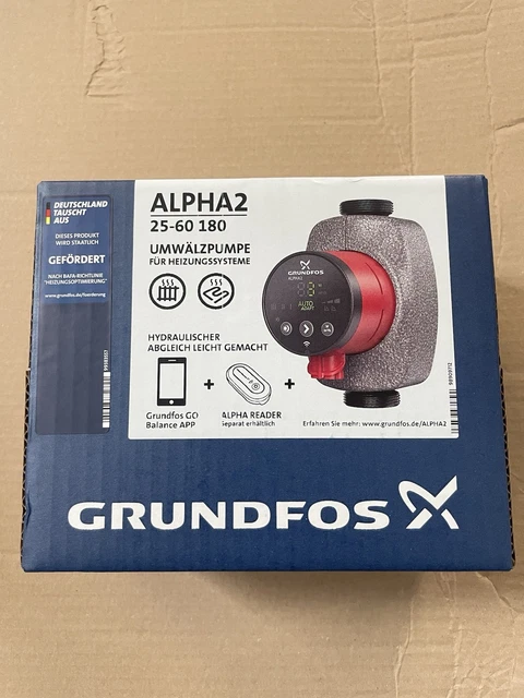 GRUNDFOS ALPHA2 25-60 Hocheffizienz-Umwälzpumpe, 180 mm (99261730) EUR 149,00 - PicClick DE