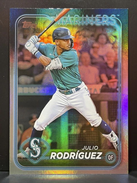 2024 TOPPS SERIES 1 Julio Rodriguez feuille arc-en-ciel #44 Seattle ...