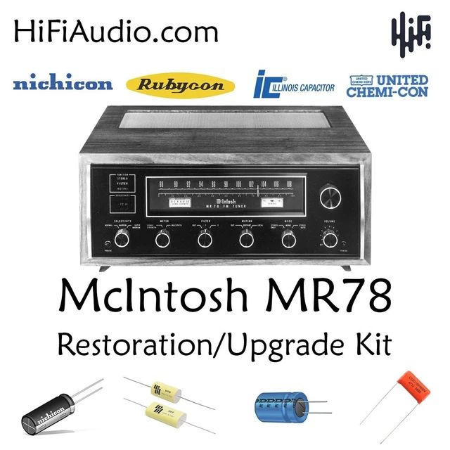 MCINTOSH MR78 TUNER restoration recap repair upgrade rebuild kit ...
