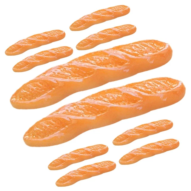 12PCS MINIATURE BREAD Miniature Food Resin Bread Doll House Bread Props ...