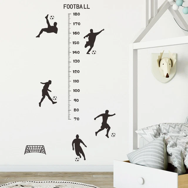 KIDS GROWTH HEIGHT Chart Wallpapers Football Sports Themed for Doors ...