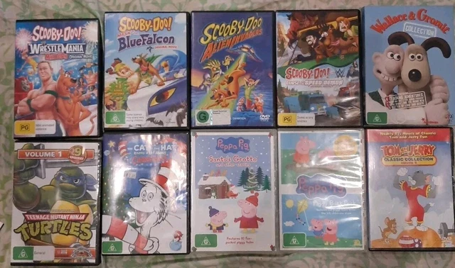 MIX CARTOON DVD Lot : Scooby Doo Peppa Pig Dr Seuss Wallace Gromit Tom ...