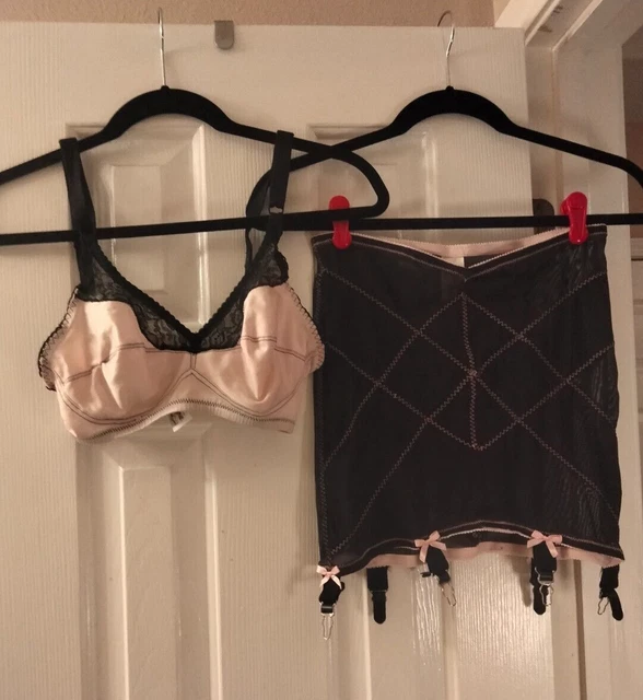 GORGEOUS RETRO BRA (34B) and Longline Garter (L) by Rago Please Read ...