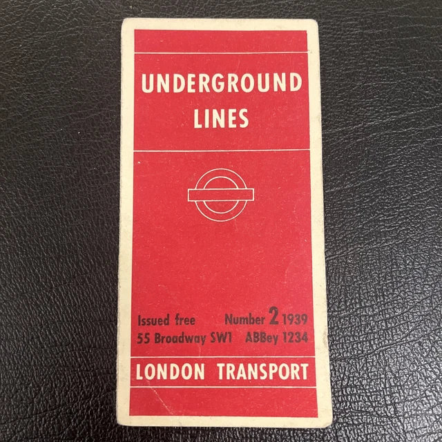 LONDON UNDERGROUND MAP No 2, 1939 (24ins x 17.5ins) £76.12 - PicClick UK