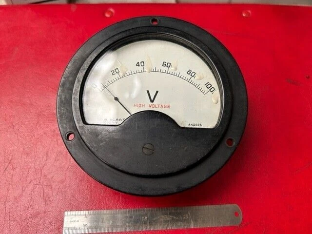 VINTAGE BAKELITE LARGE Anders Voltage Meter 100 Volts DC £63.00 ...