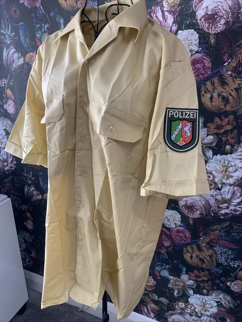 ORIGINAL GERMAN ARMY Short Sleeve Police Shirt - Tan Unissued Polizei ...
