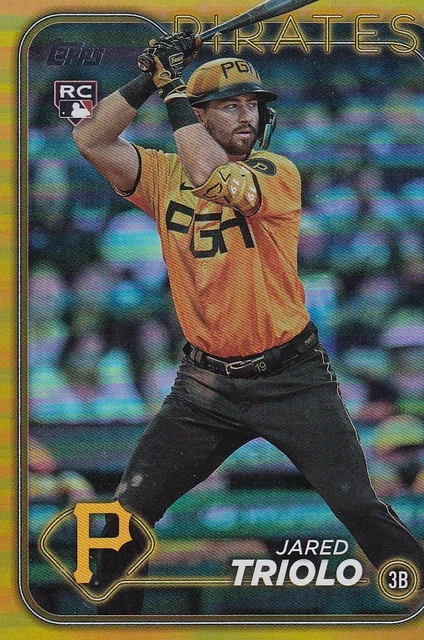 2024 TOPPS SERIES 1 Jared Triolo recrue feuille d'or Pittsburgh Pirates ...