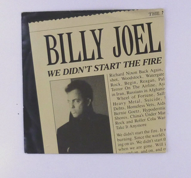 7& SINGLE - Billy Joel - We didn't start the Fire House of … - S4427 ...