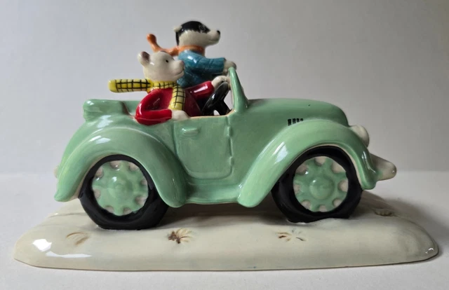 VINTAGE ROYAL DOULTON Figure Rupert, Bill And The Mysterious Car ...