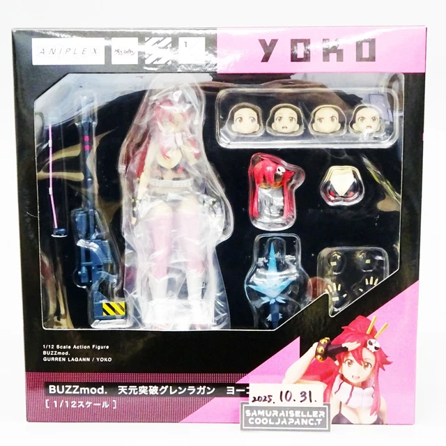 ANIPLEX BUZZMOD. GURREN Lagann Yoko Littner 1/12 Action Figure Japan ...