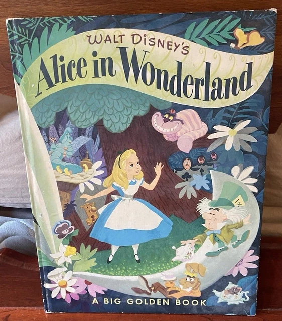 VINTAGE GOLDEN BIG Golden Walt Disney's ALICE IN WONDERLAND Oversized £ ...