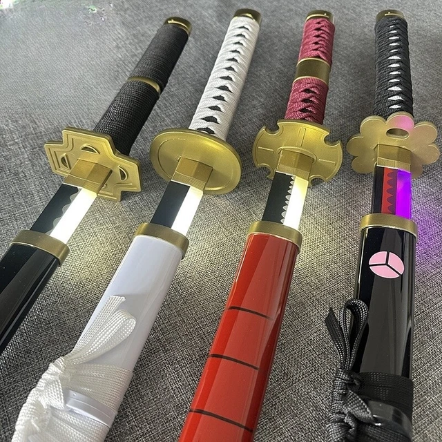 ONE PIECE ZORO Roronoa Luffy Light Up Swords Katana Anime Cosplay Gift ...