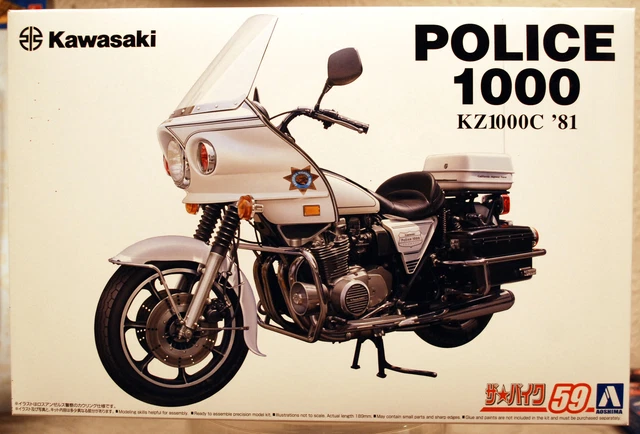 AOSHIMA 064801 1981 Kawasaki KZ 1000 C Police 1:12 Motorrad Bike EUR 45,79 - PicClick DE