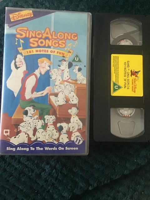 DISNEY VHS SING Along Songs 101 Notes Of Fun 101 Dalmatians D207632 ...