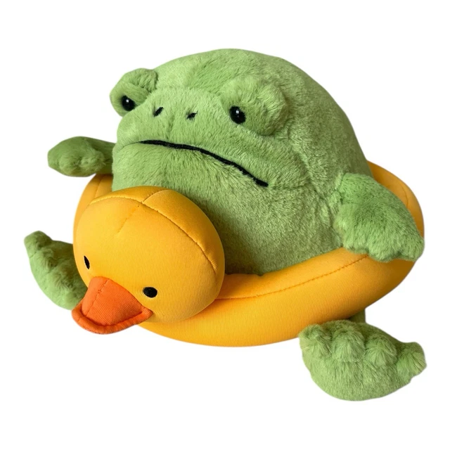 JELLYCAT RICKY RAIN Frog with Rubber Ring Duck - New Tags Soft Plush ...