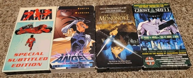 ANIME VHS LOT Akira Princess Mononoke Battle Angel Ghost In The Shell £ ...