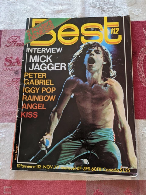 MAGAZINE BEST N° 112 Nov 77 Mick Jagger, Iggy pop, Peter Gabriel ...