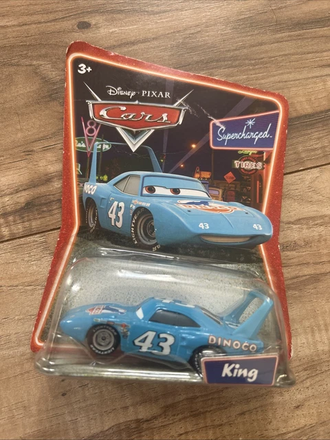 DISNEY PIXAR CARS Supercharged KING Blue Race Car Diecast 1:55 Original ...