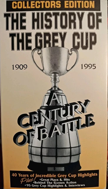 THE HISTORY OF The Grey Cup 1909-1995 (VHS, 1995) CFL Football Canadian ...