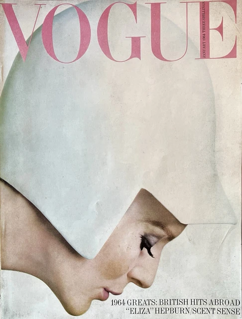 60S ICONIC “GREATS” issue VOGUE 1964 AUDREY HEPBURN Cecil Beaton HELMET ...