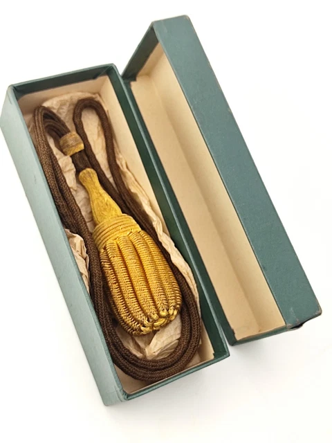 DRAGONNE DE SABRE d'officier Français en coffret époque fin XIXe début ...