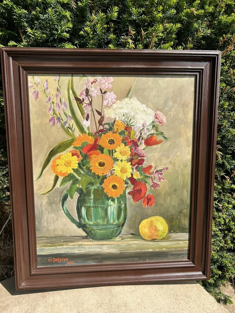 HUILE SUR TOILE Bouquet De Fleurs HST Tableau Nature Morte EUR 30,00 - PicClick FR