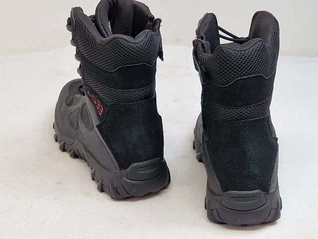 AS33 TACTICAL MEN Combat Boots Black Side Zip Military Hiking UK 9 EU ...