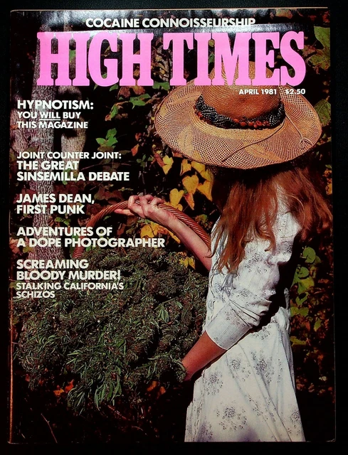 VINTAGE HIGH TIMES Magazine April 1981 James Dean Cocaine Hypnotism ...