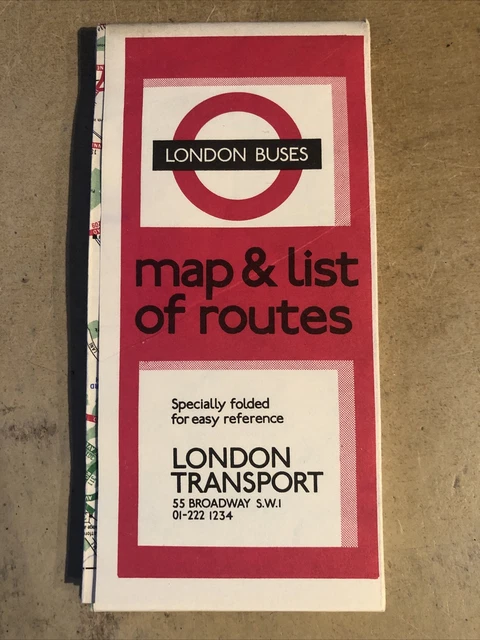 LONDON TRANSPORT LEAFLET Map & List of Routes 1970? £12.75 - PicClick UK