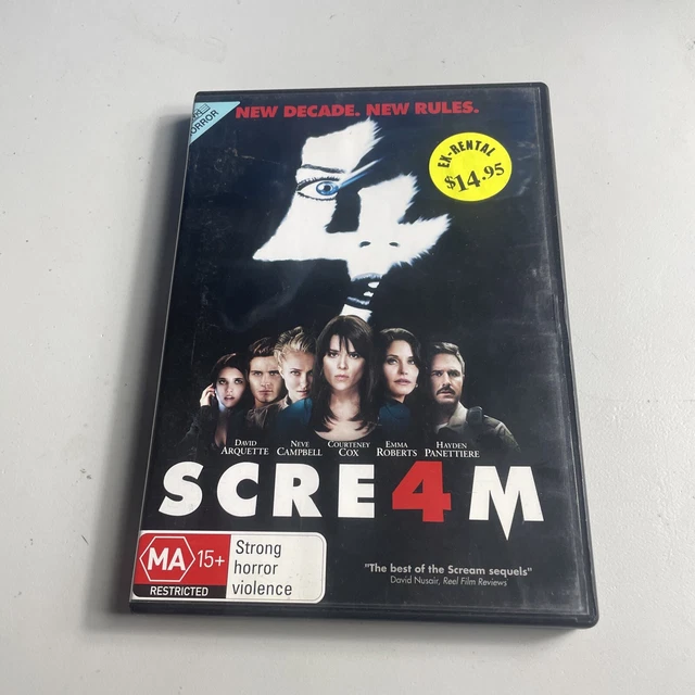 SCREAM 4 DVD Ex Rental movie horror region 4 pal vgc free postage $12. ...