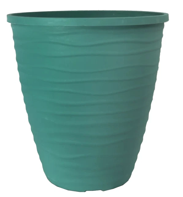 LARGE TEAL PLANT Pot 25 Litre Tall Recycled Plastic Garden Flower Tree ...