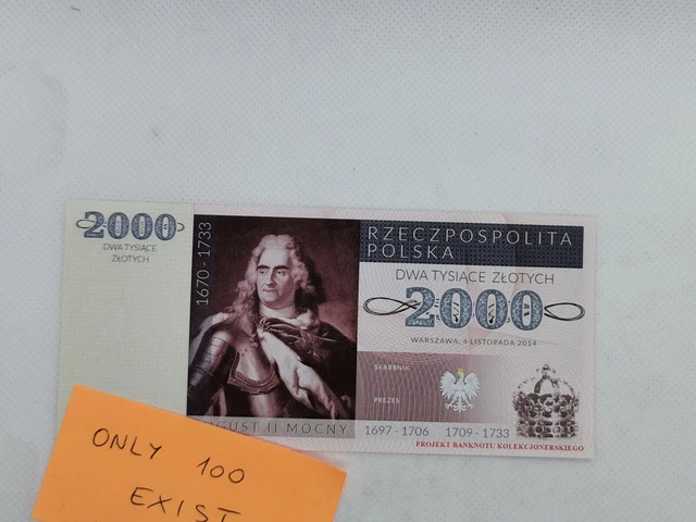 2000 ZLOTYCH MEGARARE POLISH BANKNOTE POLAND POLSKI banknot ...