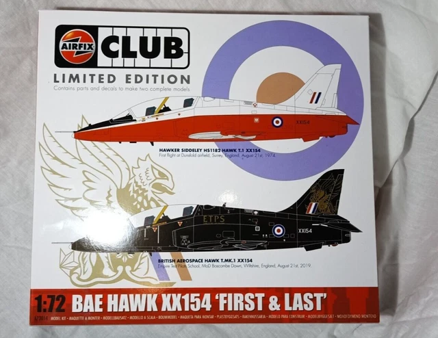 AIRFIX 1:72 BAE Hawk - First and & Last Limited Edition Airfix Club Double Kit & £22.99 ...