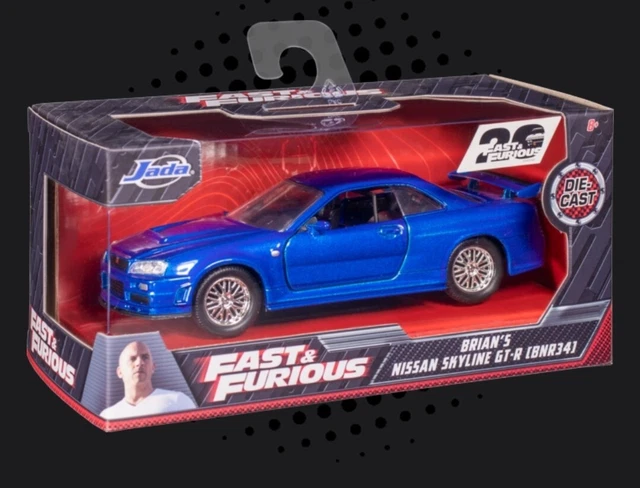 JADA FAST & Furious Brian’s Nissan Skyline GT-R (BNR34) Blue 1/32 die ...