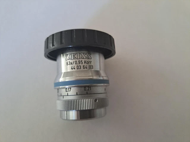 ZEISS PLAN NEOFLUAR 63x/0,95 Korr 0,13-0,21 Objektiv Mikroskop Axioskop ...