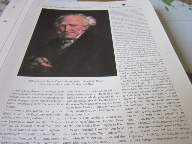 PREUSSEN ARCHIV N3 3433 Arthus Schopenhauer 1788-1860 Bild Lunteschütz ...
