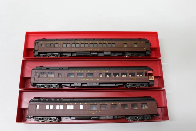 RIVAROSSI 'HO' GAUGE Pennsylvania Observation/Dining/Pullman Coaches £ ...