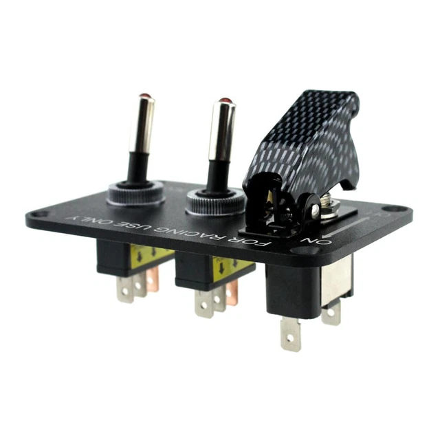 ALUMINUM 3-SPEED 12V Flip-Up Ignition Lock Switch Tilt Switch Switch ...
