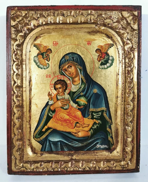 ANCIENNE ICÔNE ORTHODOXE Byzantine Peinte Sur Bois - Russie Grèce – A Définir EUR 19,00 ...