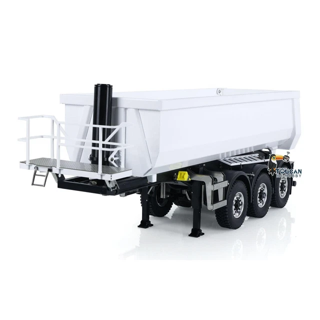 1/14 3 AXLES Metal Hydraulic RC Dump Trailer for TAMIYA Tractor Trucks ...