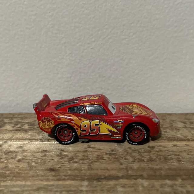 DISNEY PIXAR CARS Supercharged Rust-Eze Lightning McQueen #95 Loose ...